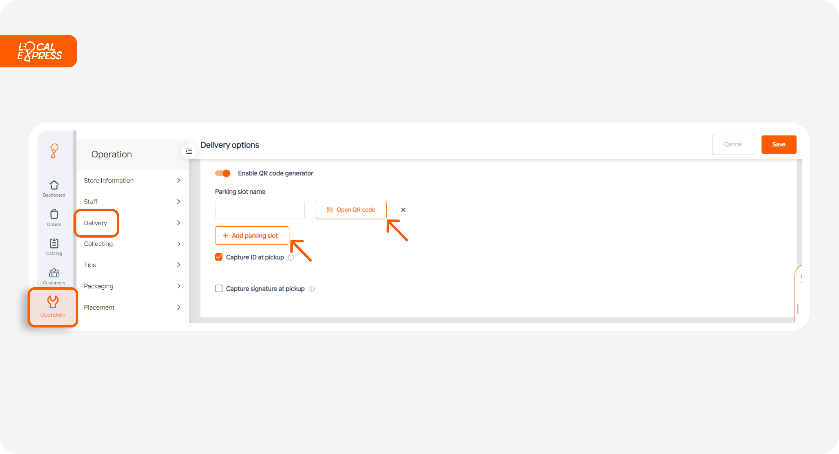 Delivery Tab Overview