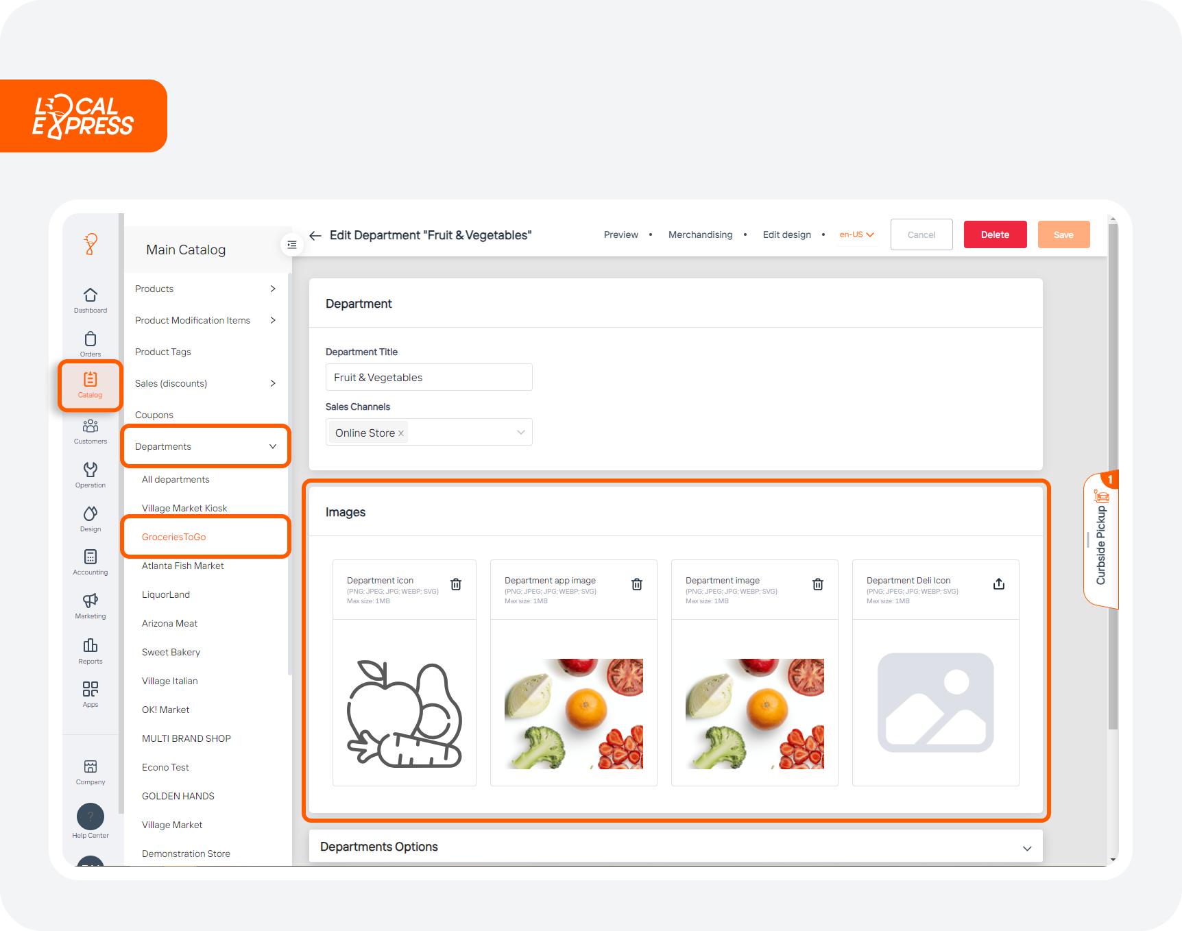 Sizes and Formats of Banners, Logos, and Department Images