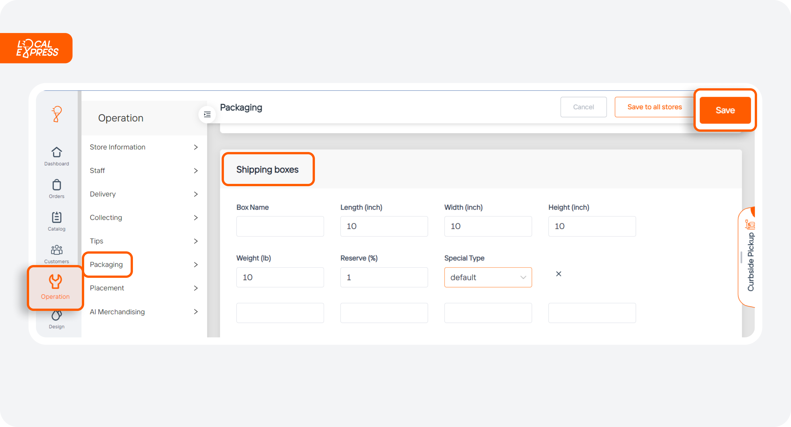Create a Shipping Setup