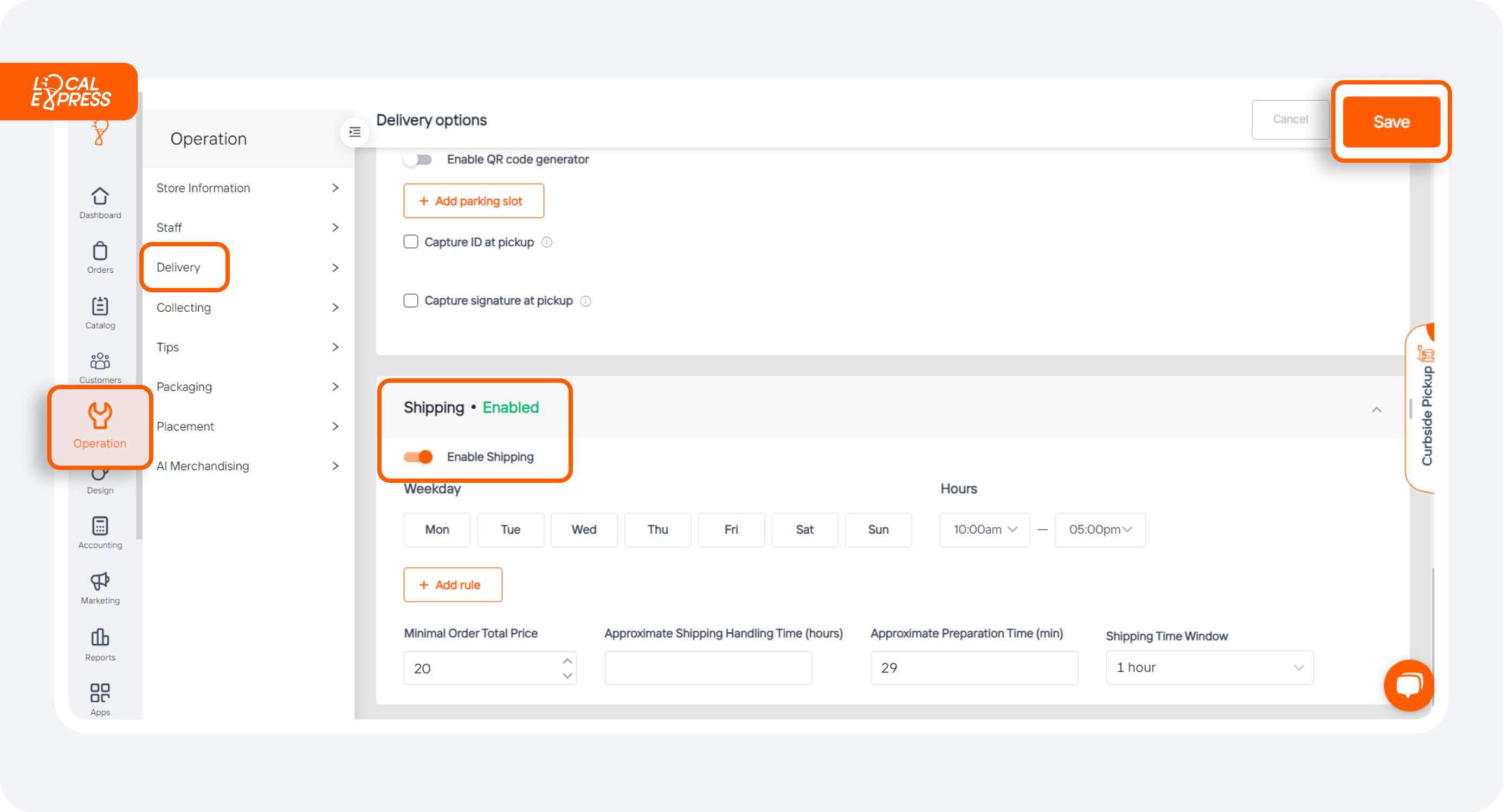 Create a Shipping Setup